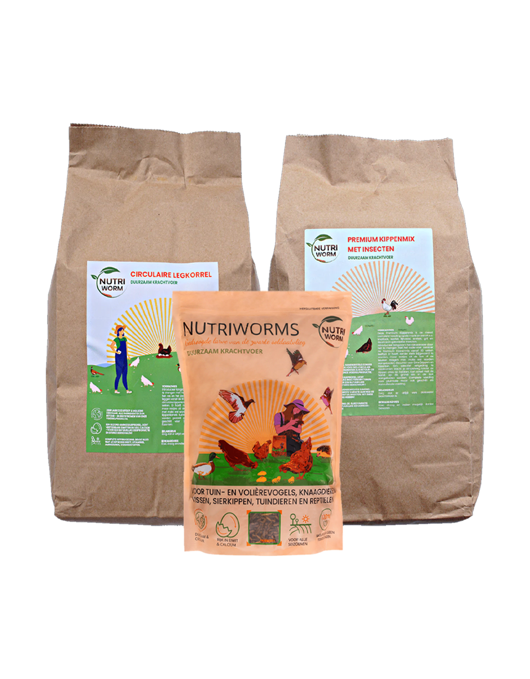 Complete Kippenvoeding Pakket – Nutri Worm Duurzaam Krachtvoer